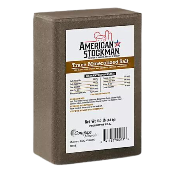 American Stockman Trace Mineralized Salt Brick - Johnson Feed Company