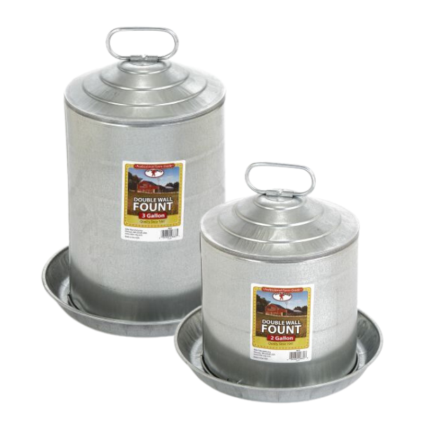 Little Giant Fount Double Wall Galvanized Poultry Waterer - Johnson ...