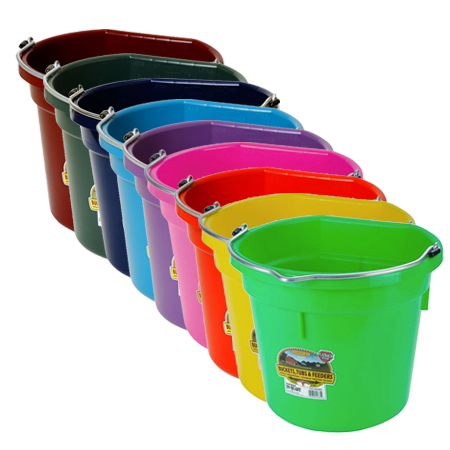 Little Giant 20 Quart Flat Back Plastic Bucket - Johnson Feed Company